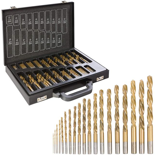 HSS drill bits in plastic case