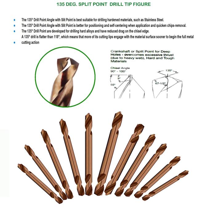 Side view of HSS drill bit showing flute design and measurement markings