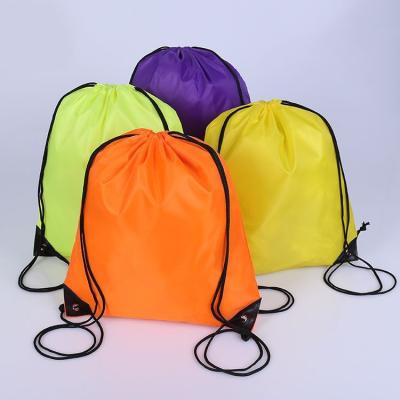China Custom logo 210D polyester lady fashion bags shoulder sport bag drawstring bags for sale
