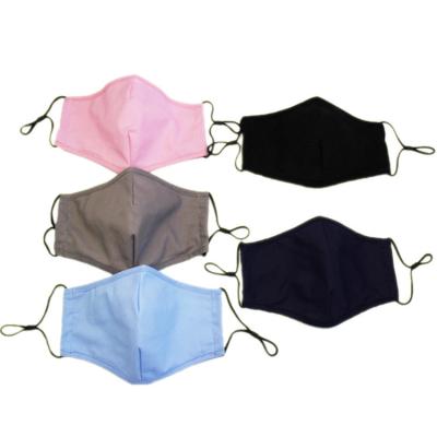 China Washable Polyester Cotton Face Mask Reusable Earloop Individual Activated carbon filter PM 2.5 Facemask for sale