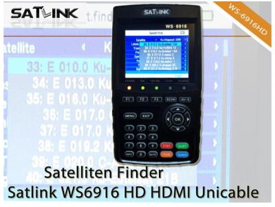 China 3.5'' LCD Satlink Satellite Finder  , WS 6916 HD Satellite Finder Meter for sale