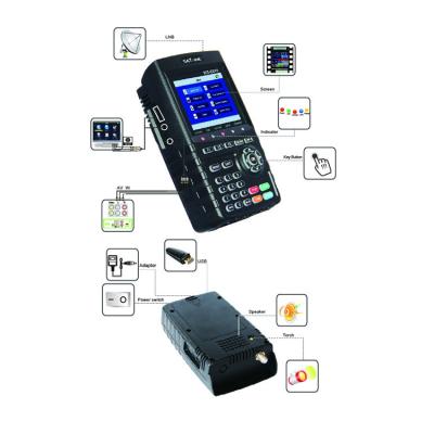 China Portable HD Satlink Digital Satellite Meter With 3.5 Inch Screen USB Connector for sale