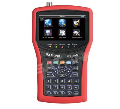 China 4.3 inch WS 6960 Satlink Satellite Finder Meter ,  DVB satellite finder for sale