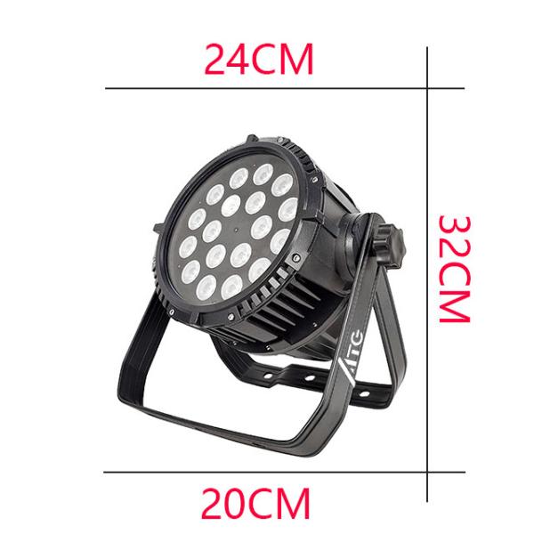 RGBW Disco LED Par Can Stage Waterproof Lights 18*10W With Long Working Time