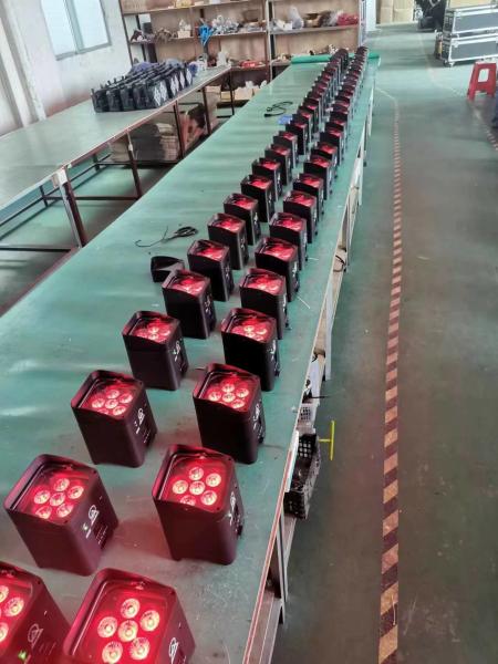 Quality Stage LED Uplights RGBW Par Light DMX Controlled Wireless 6 X 18w For Weddings for sale