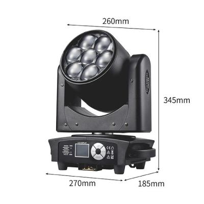 China ATG 7X45W Zoom LED cabeza móvil ojos de abeja grande luz con temperatura de trabajo C 0 40 en venta
