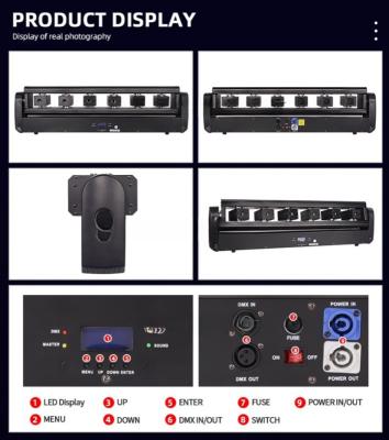 Cina 6pcs RGBW 6 Eye Laser Stage Light Led Beam Moving Head per discoteca in vendita