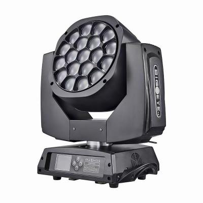 Cina IP20 19pcs Big Bee Eyes LED Moving Head Beam Light Focusing Dye Light per apparecchiature DJ in vendita