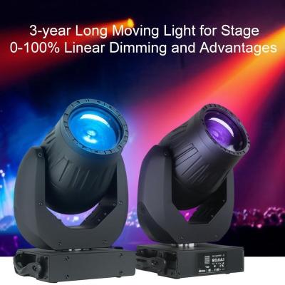China 3-year Long Moving Light for Stage 0-100% Linear Dimming and Advantages for sale