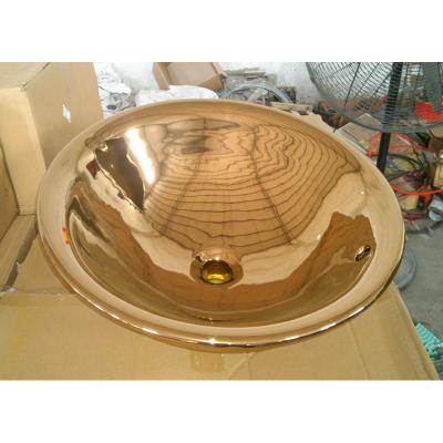 China Large Capacity Ceramic Sanitaryware Wash Basin Gold Rose Gold Color PVD Coating Machine for sale