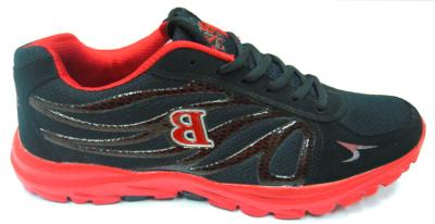 China Customized Color Sport Running Shoes Red & Balck Men Shoes Size 30-46 for sale
