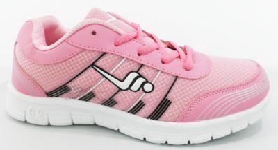 China Lady Pink Athletic Sport Shoes Breathable Soft Pad For Outdoor Running for sale