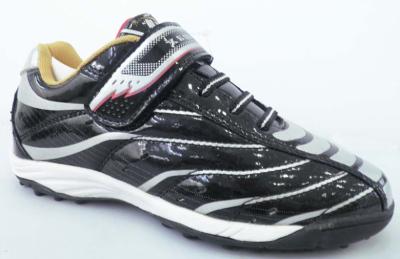 China Black Breathable Turf Football Cleats Durable Rubber Outsole for sale