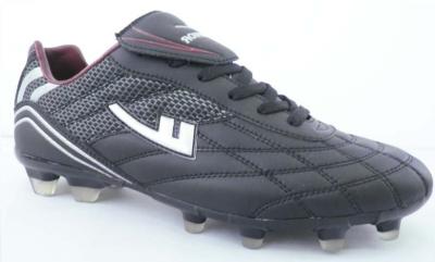 China Customized PU Mens Football Boots , Black Famous Brand Soccer Cleats for sale