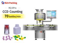 China Visual Counting Bottling Machine For Tablet Capsule  35-70 Bottles/min PLC Controlled for sale