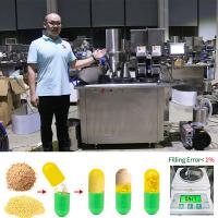 China Semi Automatic Capsule Filling Machine Two Head For Empty Hard Capsule for sale