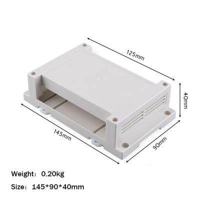 China PLC Din Rail Enclosure For Electronic Diy Switch Box Cable Junction Box 145*90*40 Mm for sale