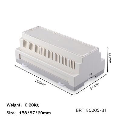 China 158*87*60mm Plastic Din Rail Enclosure For Project ABS Pcb Board Circuit Shell for sale