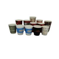 China 4oz 12 oz Recyclable Paper Cups And Bowls For Hot Coffee Customized for sale