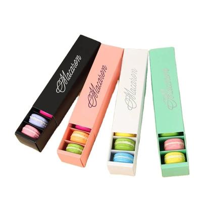 China Personalisierte hygienische Makkarone Kuchen Lebensmittel Geschenkboxen Verpackung Lackierung for sale
