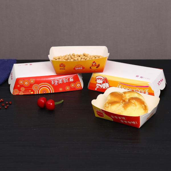 Quality Stamping Biodegradable Long Fried Chicken Box Disposable Paper Containers for sale