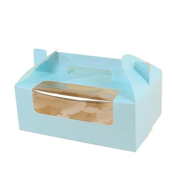 Quality Sustainable Doughnut Cake Bakery Box Packaging Transparent Window Personalized for sale
