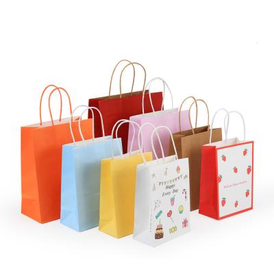Cina Borse per imballaggio alimentare stampate su misura Borse di carta kraft bianca ingrosso con manico in vendita
