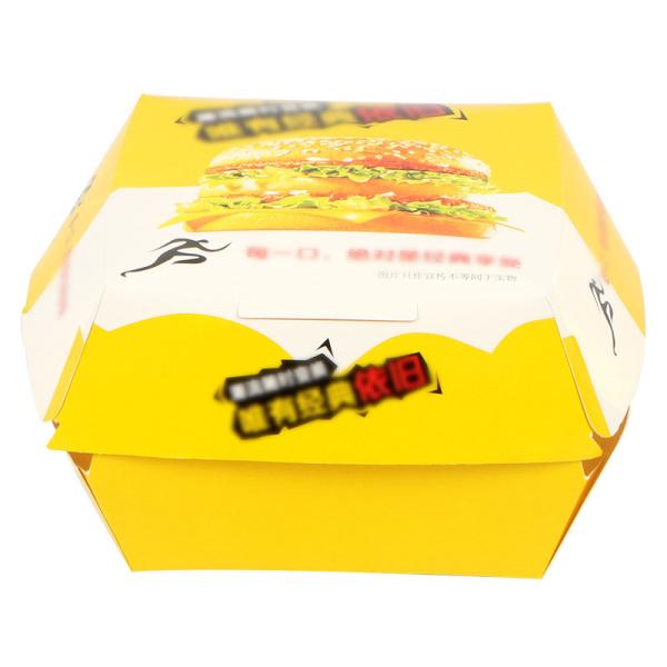 Personalized Design Recyclable Hamburger Boxes for Takeaway Food 4C/UV/Lamination/Varnish/Hot Stamping/Embossing/Stamping
