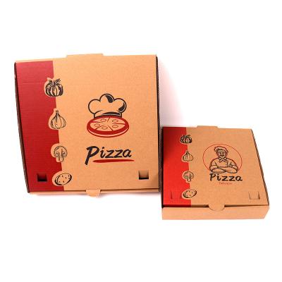 China Embalagem de papel ondulado 12 polegadas caixas de pizza reutilizável recipiente de pizza personalizado for sale