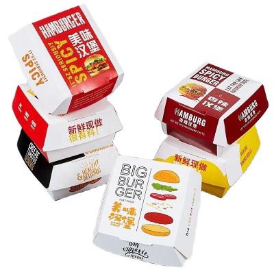 China Food Grade White Pizza Fried Chicken Takeout Kraft Paper Burger Box with Customized Logo Eco-Friendly and Recyclable for sale
