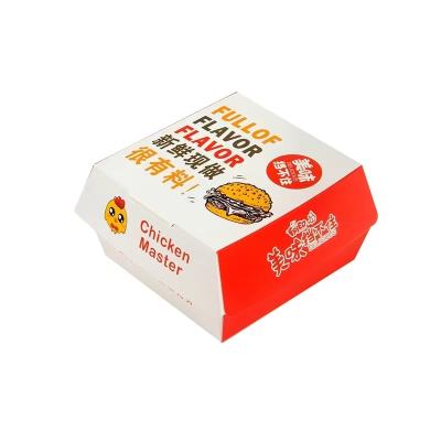 China Delivery Paper Burger Box Custom Printing Restaurant Delivery Brand Packaging Hot Dogs Catering Fast Food for sale