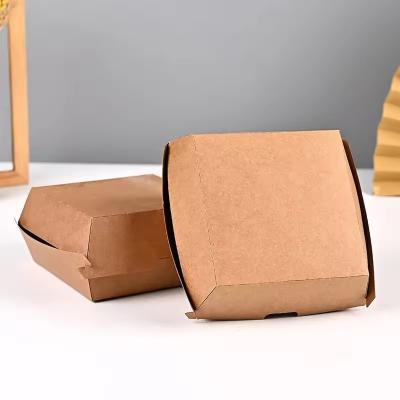 China Rigid Paper Custom Printed Burger Boxes Packaging For Fried Chicken Take Out for sale