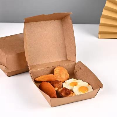 China Rigid Paper Custom Printed Burger Boxes Packaging For Fried Chicken Take Out for sale