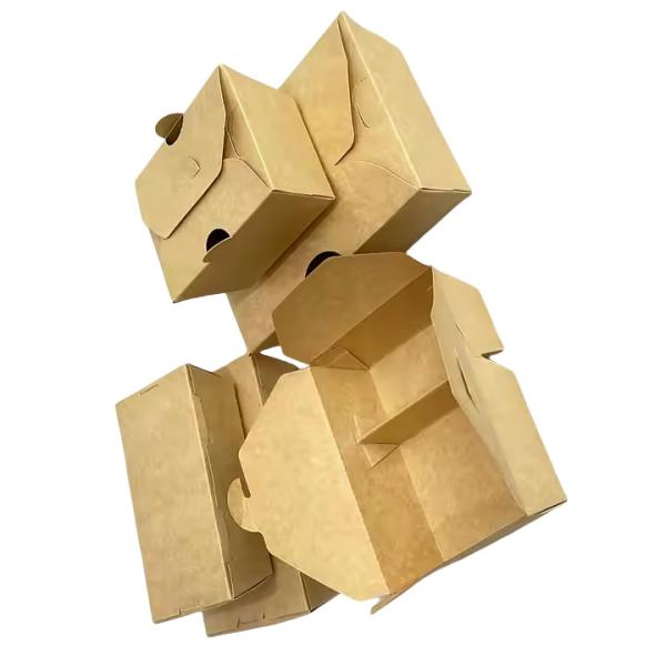 Quality Eco-Friendly Food Takeaway Boxes Custom Kraft Fast food packaging box Wholesale for sale