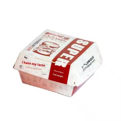China Corrugated Foldable Burger Fries Paper Boxes Eco-Friendly Solution for Custom Fast Food Packaging for sale