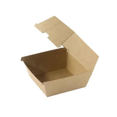 China Wholesale Custom Eco-Friendly Burger Boxes for Fast Food Kraft Packaging for sale