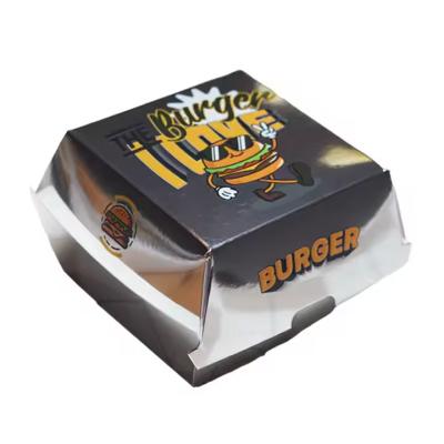 China Food Industrial Custom Logo Burgerdozen in milieuvriendelijk PVC Kraft karton voor fastfoodfeesten Te koop