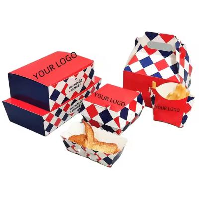 China Caixa de hambúrguer personalizada ecológica para fast food para levar CMYK Impressão a cores Pantone e acessórios personalizados à venda