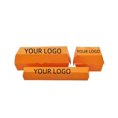 中国 リサイクル可能 オーダーメイド 漢堡箱 ロゴ印鑑付き 環境に優しい食用品 食品の使い捨てパッケージ 販売のため