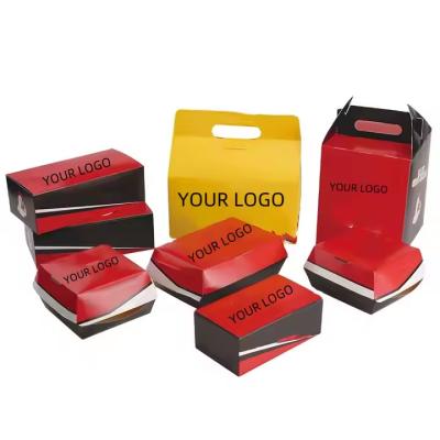 China Aanpasbare recyclebare Kraft Burger Box Food Snack Verpakking Acceptabel Klant logo Te koop