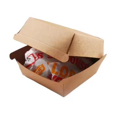 China Op maat gemaakte, biologisch afbreekbare Kraft Burger Box Low MOQ oplossing voor Fast Food Packagin Te koop