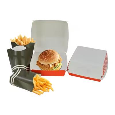 China Custom Printed Burger Boxes Biodegradable Fast Food Packaging Eco-Friendly Disposable Containers with Acceptable Logo for sale