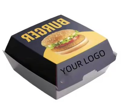 China Eco-Friendly Burger Box Fast Food Takeaway Packaging Custom Printed for Customer's Specific Requirement for sale