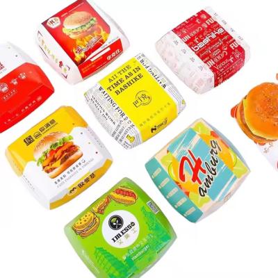 Cina Ordine personalizzato accettato Cartone di hamburger in carta kraft per hot dog e panini Imballaggio ecologico in vendita