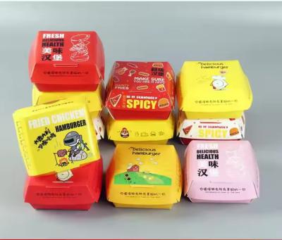China Op maat gemaakte bestelling geaccepteerd milieuvriendelijke Kraft-fastfoodverpakkingen voor kippenburgers lakdrukken Te koop