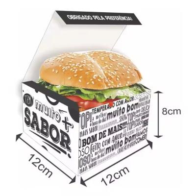 중국 로고가 있는 바이오 분해성 햄버거 박스 - 친환경 패스트푸드 포장 판매용