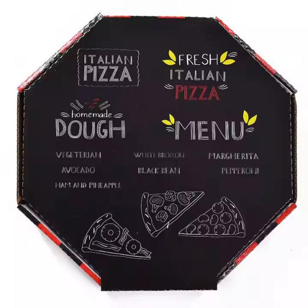 Custom Different Shape Biodegradable Kraft Pizza Boxes Eco-Friendly Fast Food Packaging