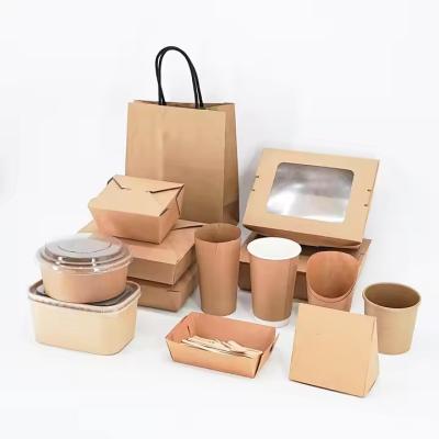 China Recyclable Fast Food Takeout Packaging with Custom Order Accepted French Fries Fried Chicken Burger Paper Boxes for sale