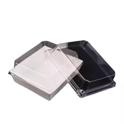 China Custom Transparent Cover Kraft Paper Fast Food Boxes for Sandwich Burger Cake Takeaway Packaging Food Container Catering for sale