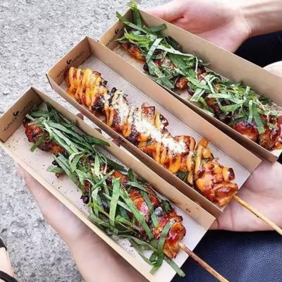 China Foldable Paper Food Containers Custom Order Accepted Designed for Hot Dog Burger Waffle Corn Packaging for sale